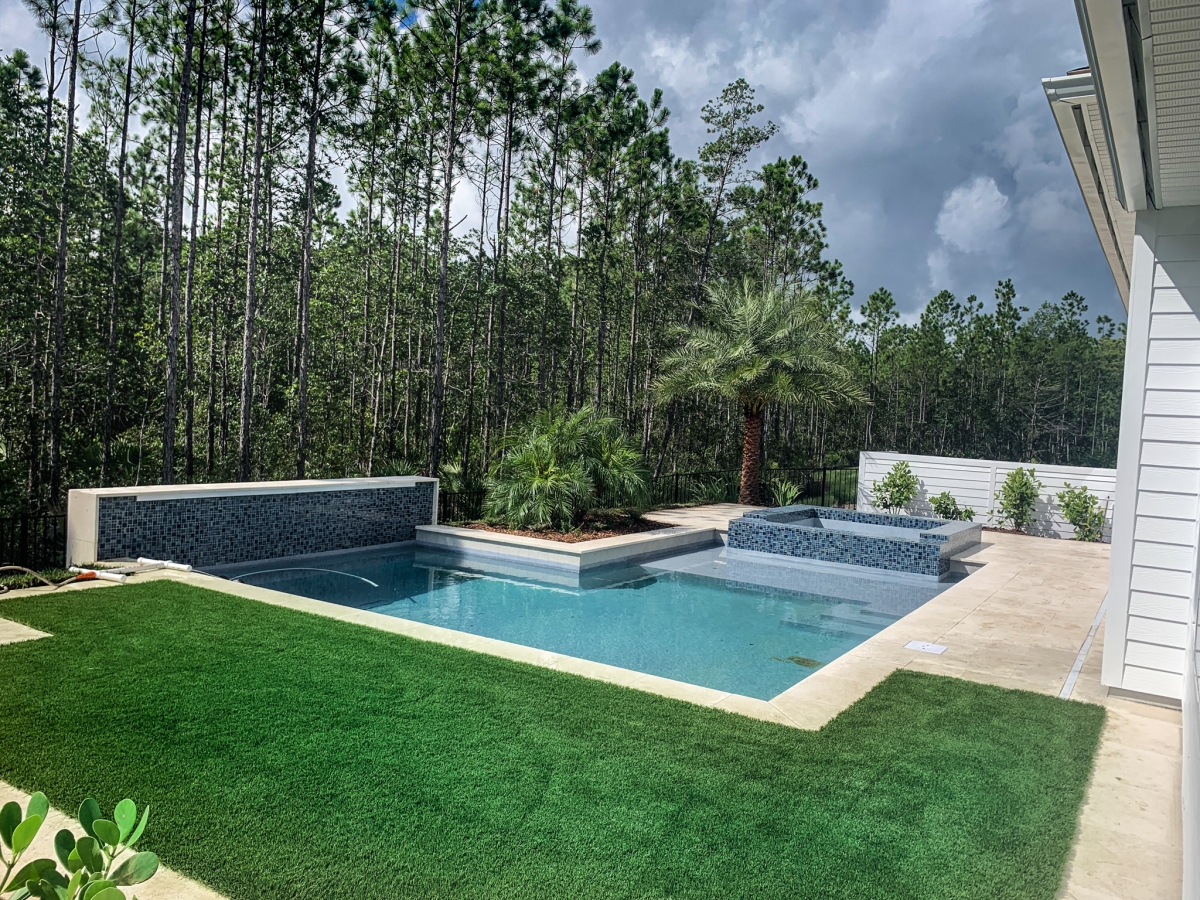 SuperScape Max Installation - Backyard with Swimming Pool